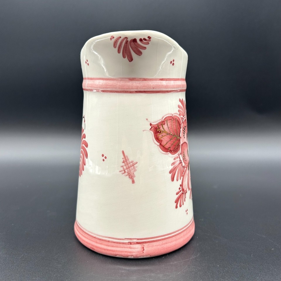 Red Delft Handpainted Pottery Jug with Gold Accents Made in Holland | eBay