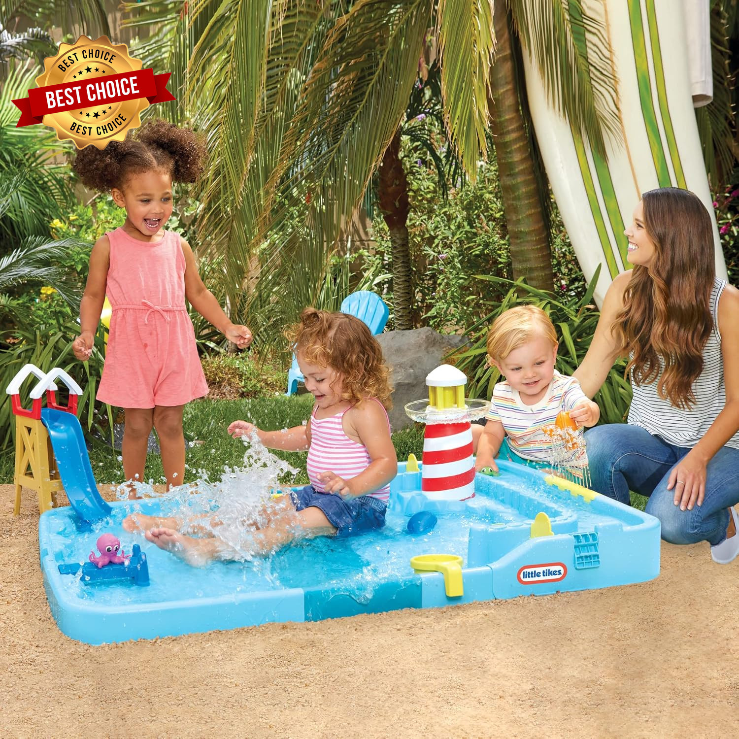 Splash Beach Water Table Splash Pad for Kids Boys Girls Ages 2+ Years ...