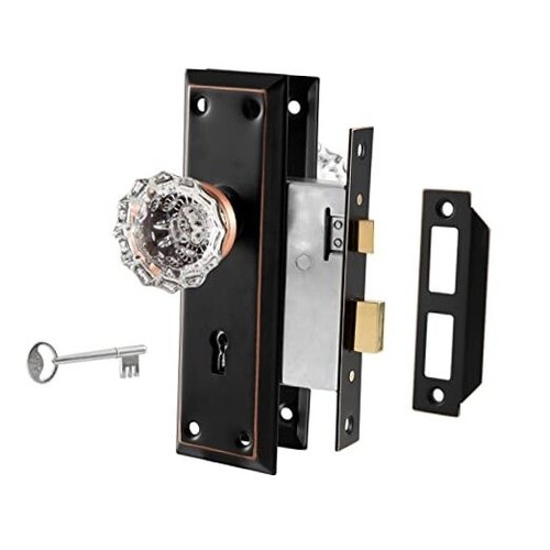Upgraded Mortise Lock Set for Interior Door, Antique Vintage Style ...