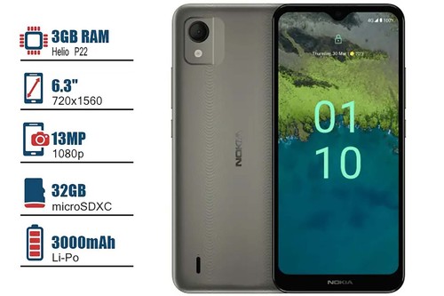 Nokia C110 N156DL 32GB TracFone (Prepaid) Only Smartphone Cell Phone ...