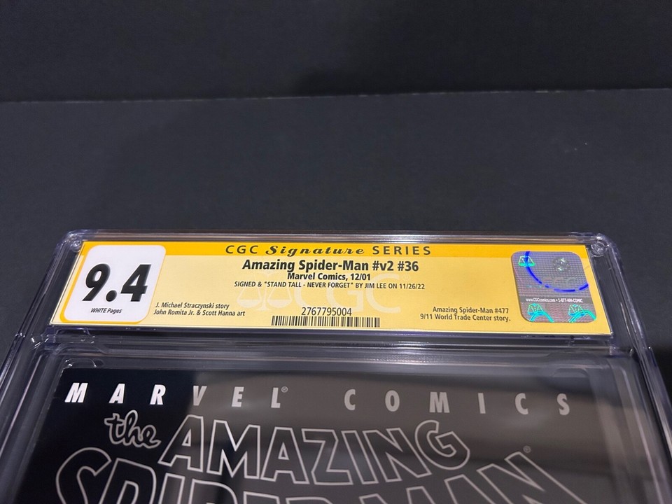 JIM LEE CGC Signature Series Amazing Spider Man 36 Written Remarque ...