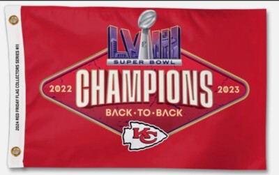 Kansas City Chiefs Back To Back 22 & 23 SuperBowl Champions Team Flag ...