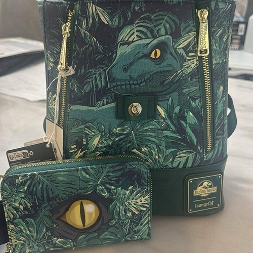 LOUNGEFLY Jurassic World Park Rebirth Velociraptor mini backpack and ...