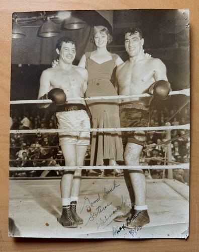 MAX BAER BOXING HEAVYWEIGHT CHAMPION SIGNED 7X9 PHOTO 9/5/33 | eBay