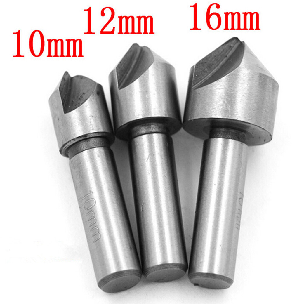 3Pcs HSS Screw Countersink Drill Bit Set for Steel Plastic Wood Bits 10 ...