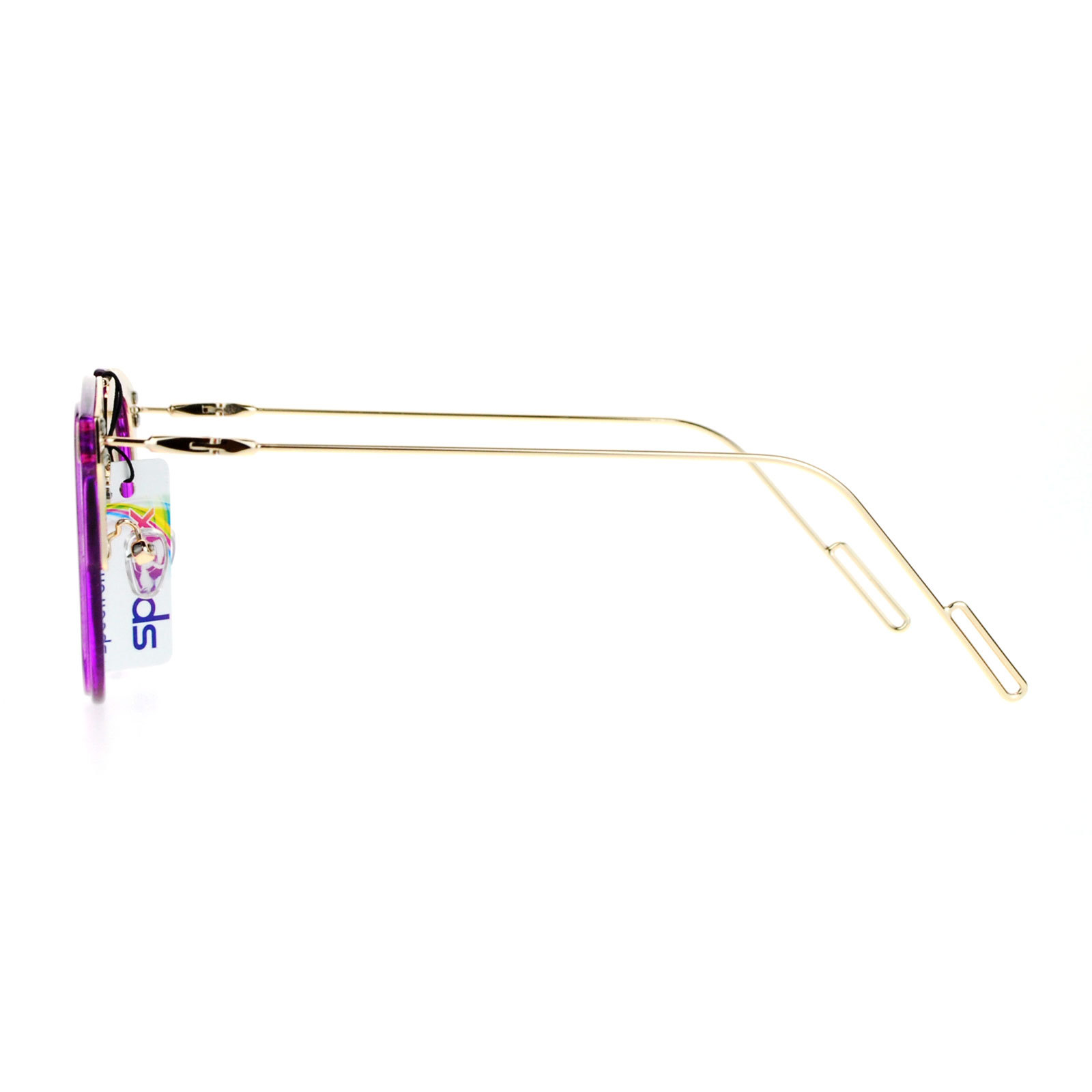 Women's Designer Fashion Sunglasses Flat Top Bar Flat Mirror Lens Frame ...
