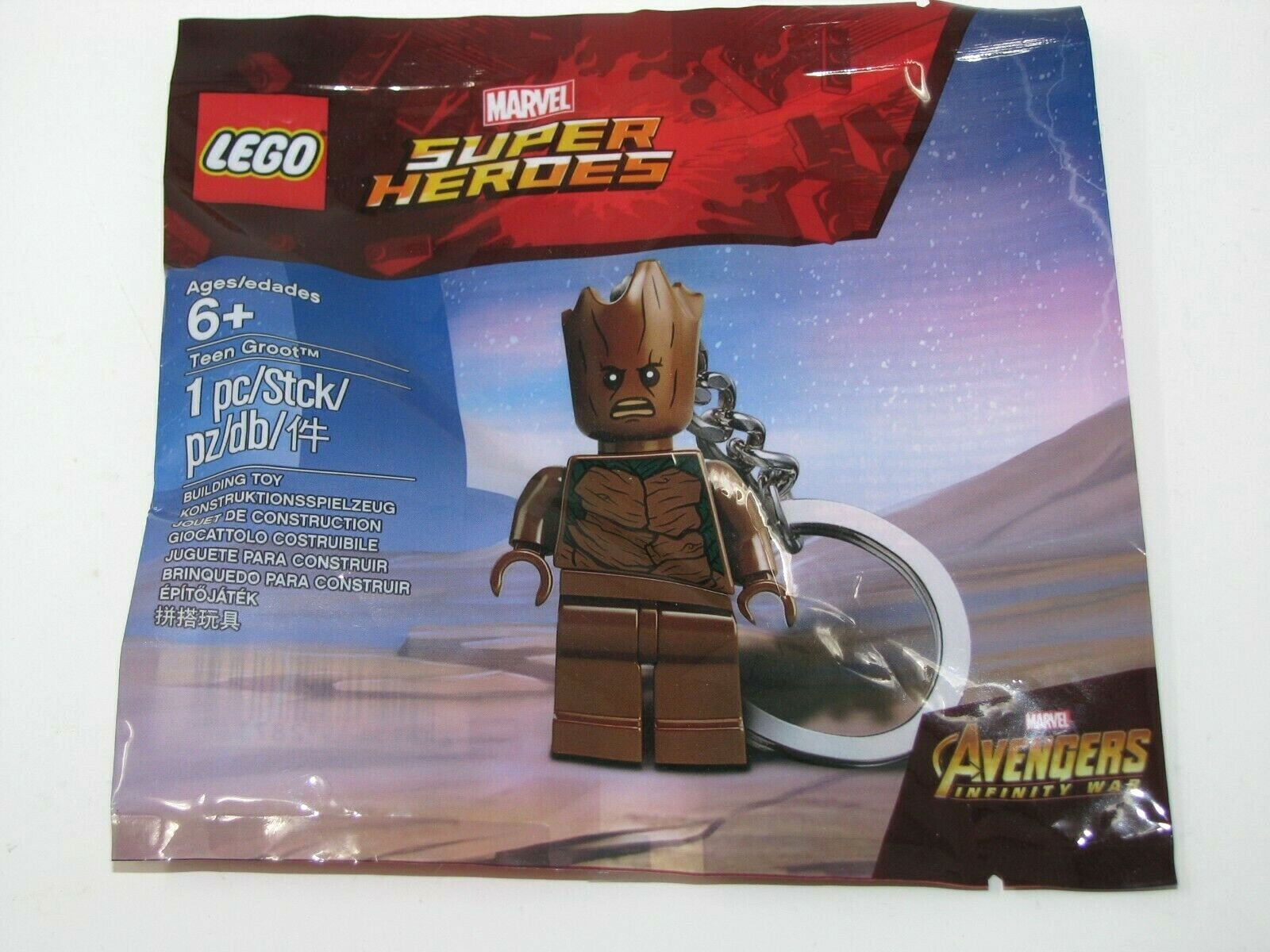Lego Mini figure Teen Groot Keychain NEW! Marvel Super Heroes Avengers ...