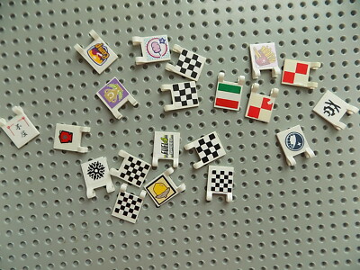 Lego Flag 2x2 Square with clips part 2335 20 pieces sticker applied ...