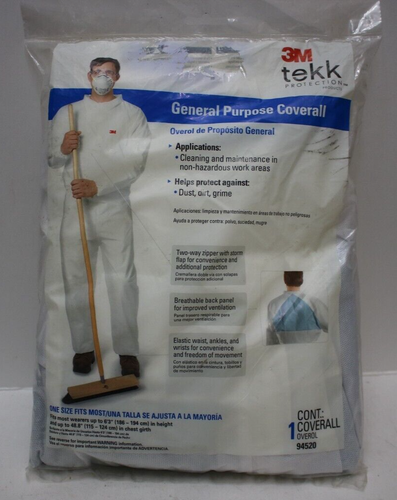 3M tekk General Purpose Coverall - one size fits most - 94520 ...