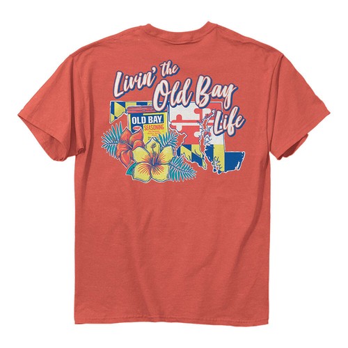 Old Bay Life Tropical Maryland Ladies Crab T-Shirt - NEW | eBay
