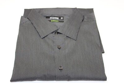 NEW Men's Murano Button-down Shirt Performance 18/35 Black 0020 | eBay