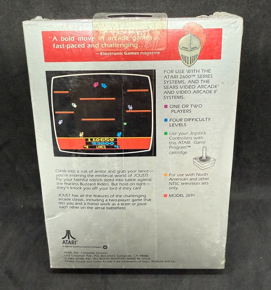 JOUST ATARI 2600 (1983) New Sealed | eBay