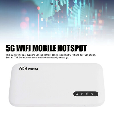 5G WiFi 6 Mobile Hotspot High Speed Support 16 Devices 6100mAh Portable ...