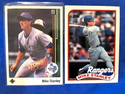 MLB - Mike Stanley 1989 Upper Deck & 1989 Topps Baseball - Rangers | eBay