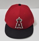 Baseball Los Angeles Angels Red Hat Cap Fitted Mens 6 7/8 MLB New Era ...