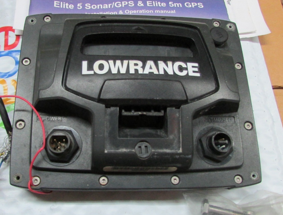 Lowrance Elite-5 DSI Fishfinder GPS Head Unit Only Untested For Parts ...