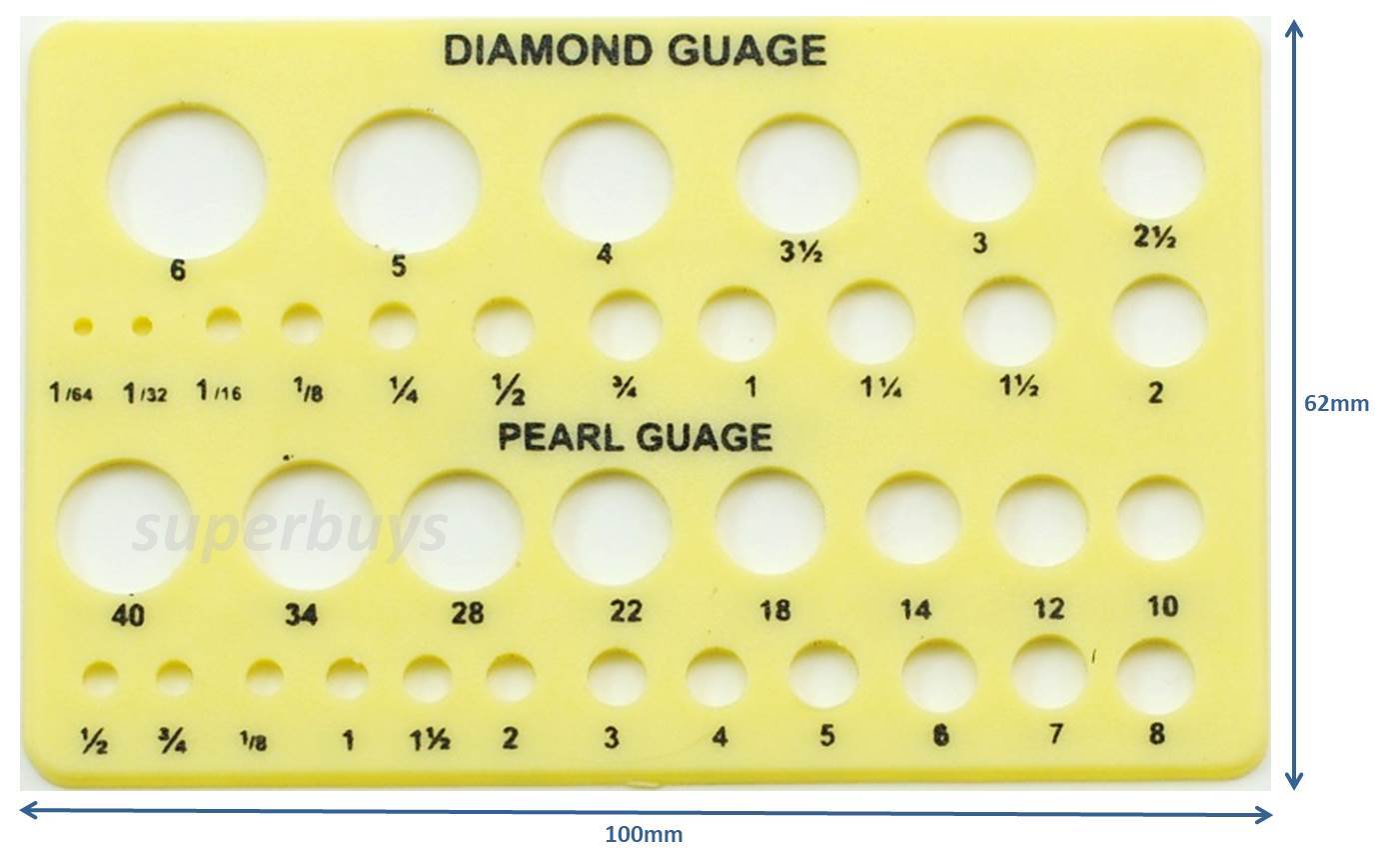 Metric Carat Gauge Grain Pearl Diamond Gem Stone Rule Size Measurement ...