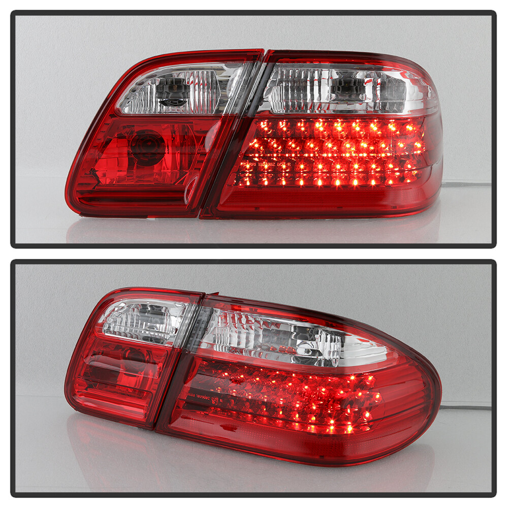 1996-2002 Mercedes-Benz W210 E300 E320 E430 E55 Red Clear LED Tail ...