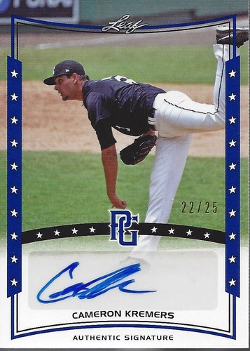 2014 Leaf Perfect Game Showcase Autographs Blue #ACK1 Cameron Kremers ...