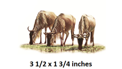 Wildebeest Wall Decal African Gnu Vinyl Sticker Safari Peel and Stick ...