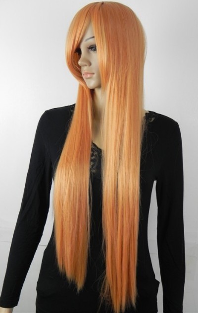 80cm Long Straight Cosplay Wigs 8 color Heat Resistant Synthetic Women ...