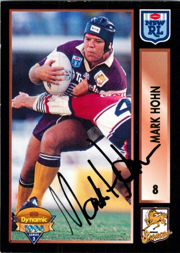 Signed 1994 BRISBANE BRONCOS NRL Card MARK HOHN | eBay
