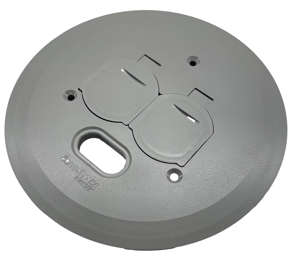 Low Profile Round Floor Box Cover Gray Plastic 8100PVG | eBay