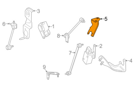 MERCEDES BENZ S W221 HEADLIGHT LEVEL SENSOR BRACKET A2213201843 | eBay