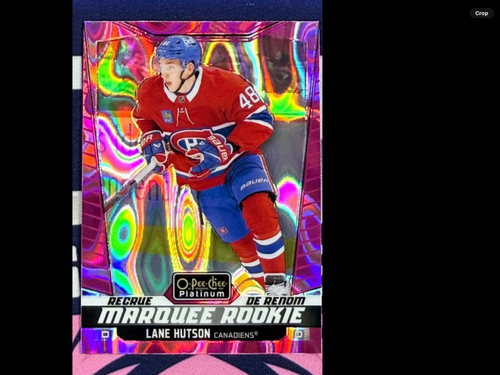 2024-25 O-Pee-Chee Hockey Platinum Lane Hutson Marquee Rookie Pink ...