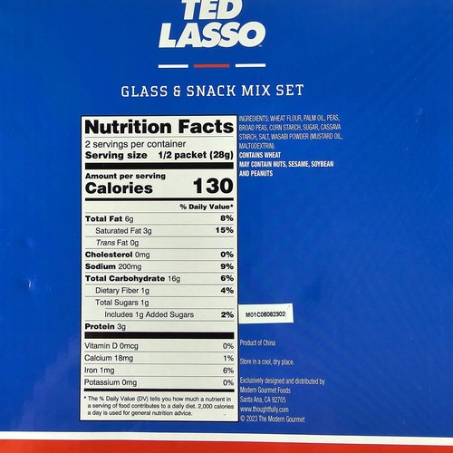 New Ted Lasso Glass and Snack Mix set AFC Richmond | eBay