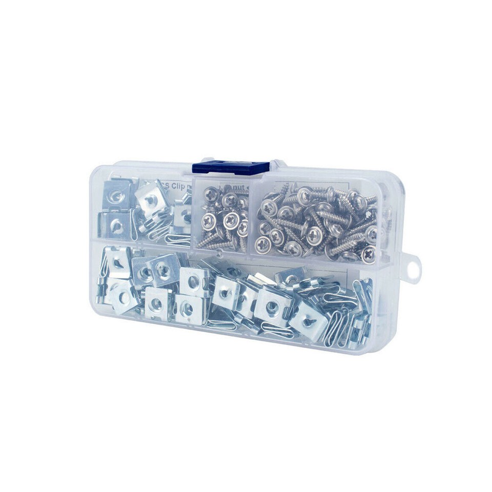 200Pc Stainless Steel U Nuts Self Tapping Screw Spire U Clips Speed ...
