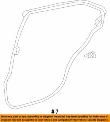 67871-33120 Toyota Weatherstrip, rear door, rh 6787133120, New Genuine ...