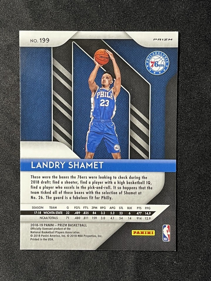 2018-19 Panini Prizm Silver Prizm #199 Landry Shamet RC Rookie | eBay