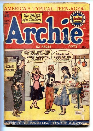 Archie Comics #45 1950- Betty & Veronica- Cookie Sampling cover fr/g | eBay