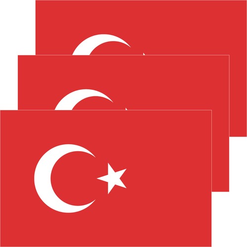 3 Étiquette 8,5cm Sticker Porte Turquie Football Em WM National Drapeau ...