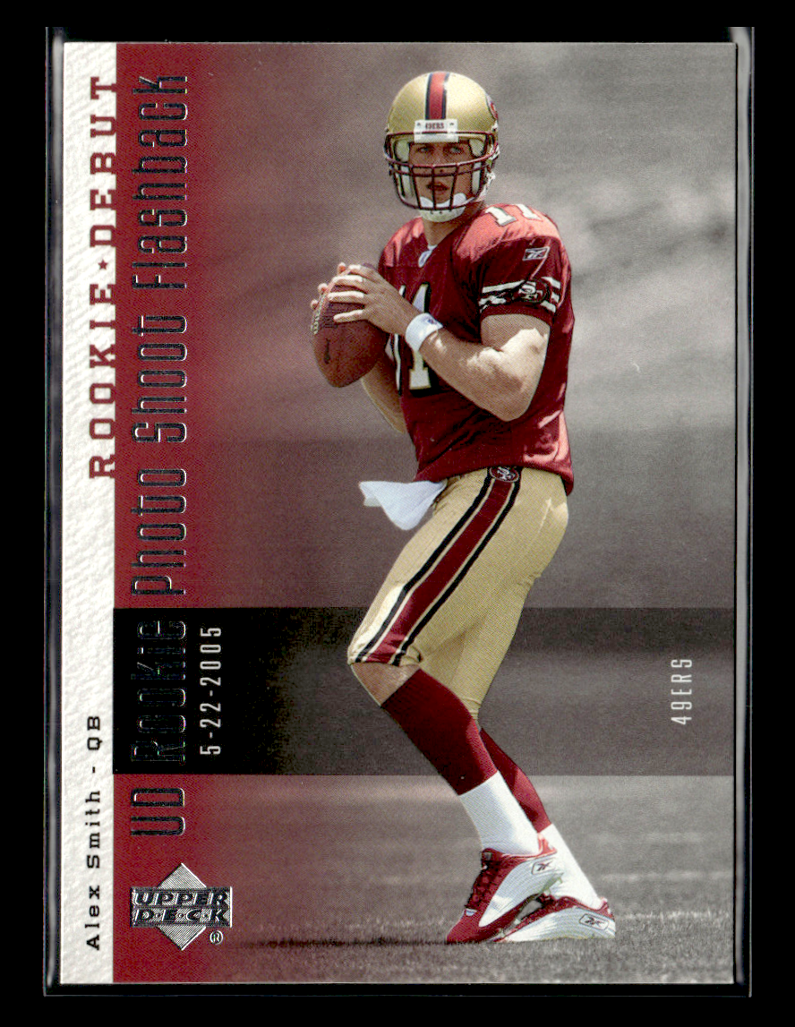 2006 Upper Deck Rookie Debut Alex Smith QB Rookie Photo Shoot Flashback ...