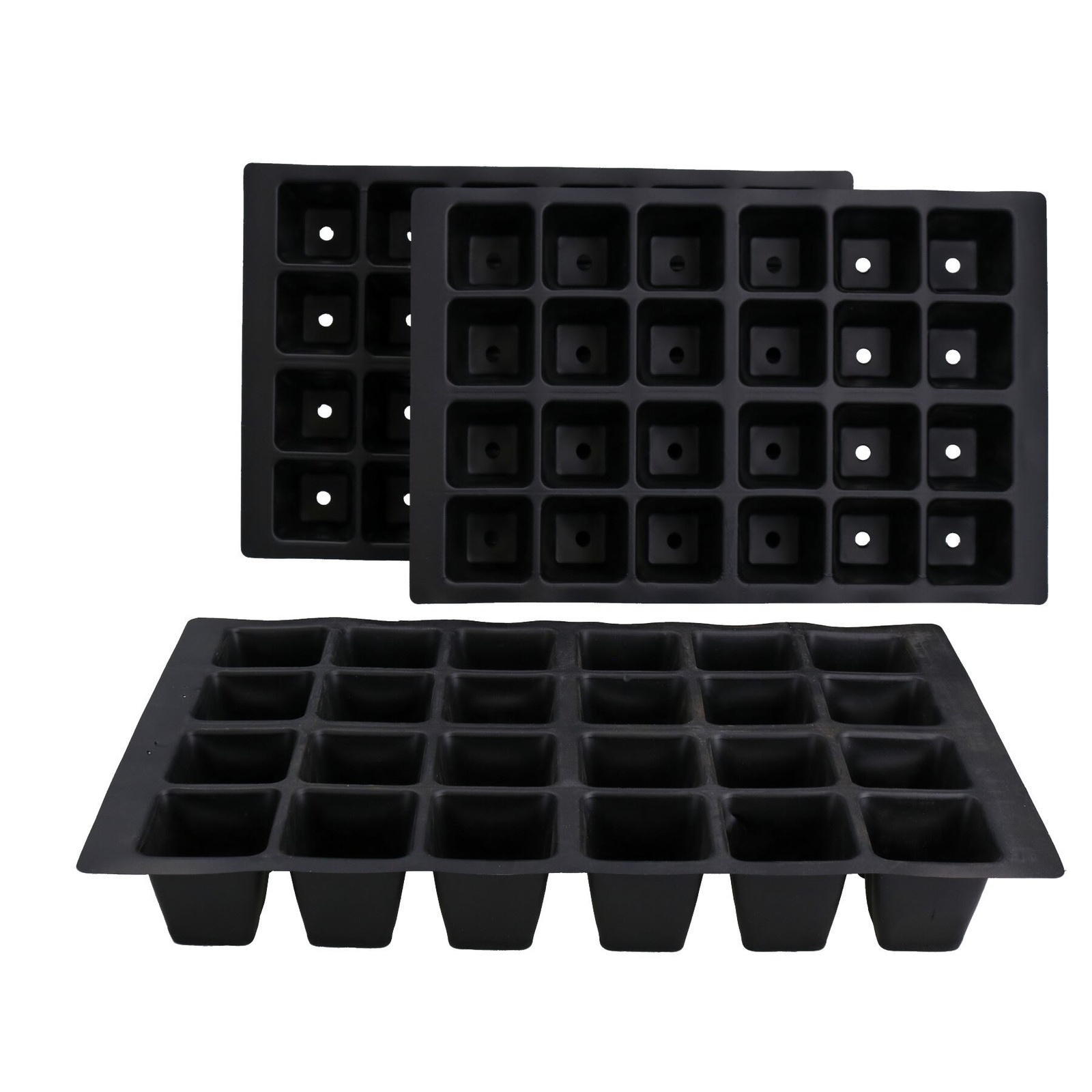 24 Cell Plant Trays Bedding Plant Pack Plastic Inserts Seed Germination ...