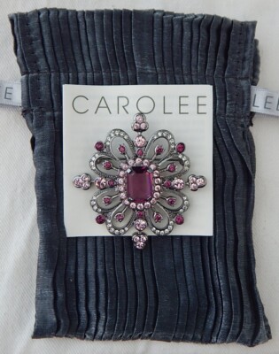 Vintage Carolee Jewelry, A Fine Rare, Violet Rhinestones Gem like Pin ...