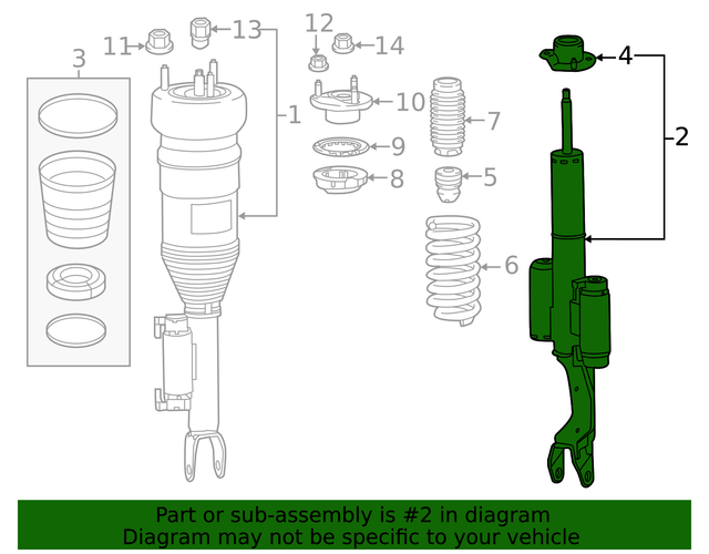 2017 2018 2019 MERCEDES C63 RIGHT SHOCK ABSORBER STRUT 2053206603 ...