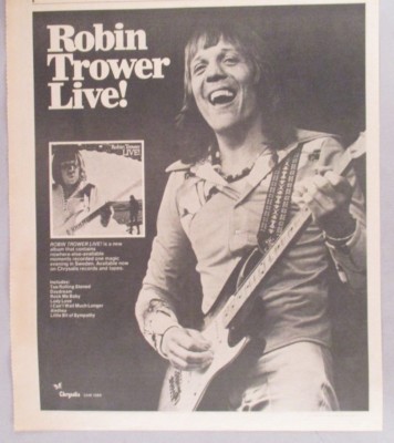 Robin Trower "Live" Album Release PRINT AD - 1976 | eBay