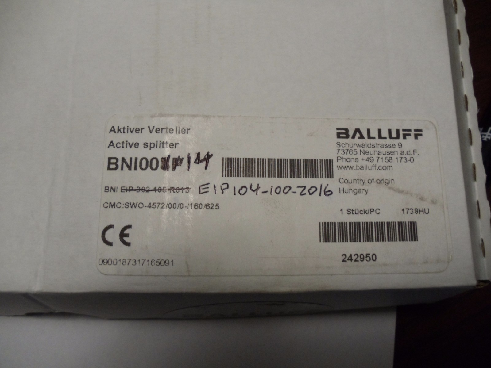 Balluff+BNI+EIP-104-100-Z016+BNI0014+Network+Interface+BNIEIP-104-100 ...