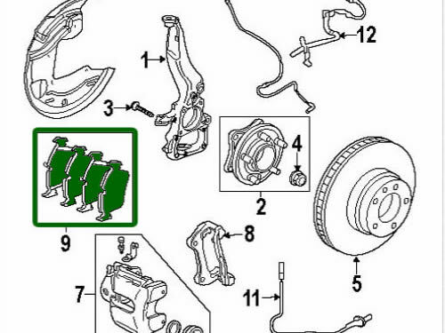 LAND ROVER FRONT BRAKE PADS DISCOVERY SPORT 15 ONWARD LR160540 | eBay