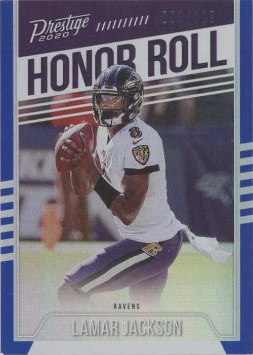 2020 Panini Prestige - Honor Roll Lamar Jackson #HR-LJ Xtra Points Blue ...