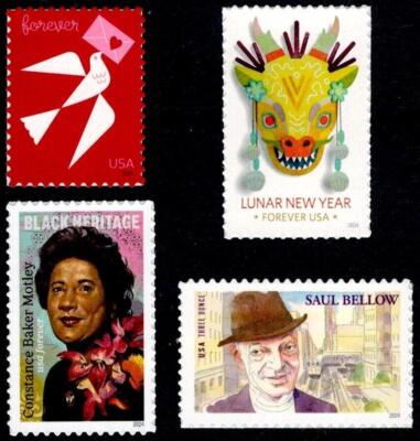 2024 US Stamps - Part of the 2024 United States stamp series, set of 4 ...