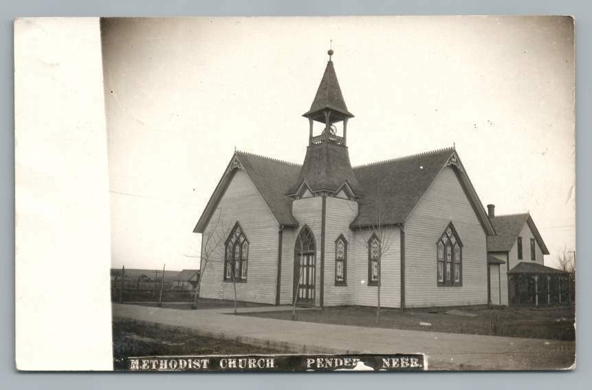 Methodist Church PENDER Nebraska RPPC Antique Thurston County NE Photo ...