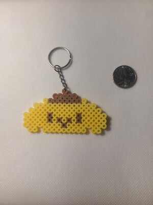 Perler Bead Keychain Sanrio Pompompurin HOMEMADE | eBay