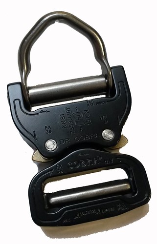 AustriAlpin Ansi D Ring Cobra 38mm Buckle (Black) Military Safety ...