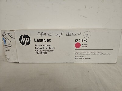 HP LASER JET TONER CARTRIDGE - CF413XC - MAGENTA - OPEN BOX | eBay