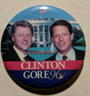 Clinton Gore Official 1996 Campaign Button President | eBay