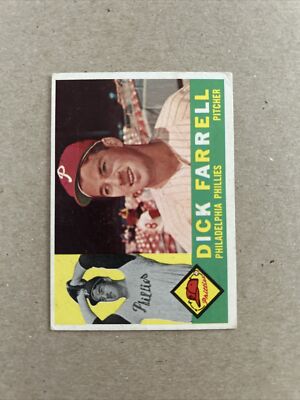 1960 Topps Baseball Dick Farrell Philadelphia Phillies Card #103 | eBay